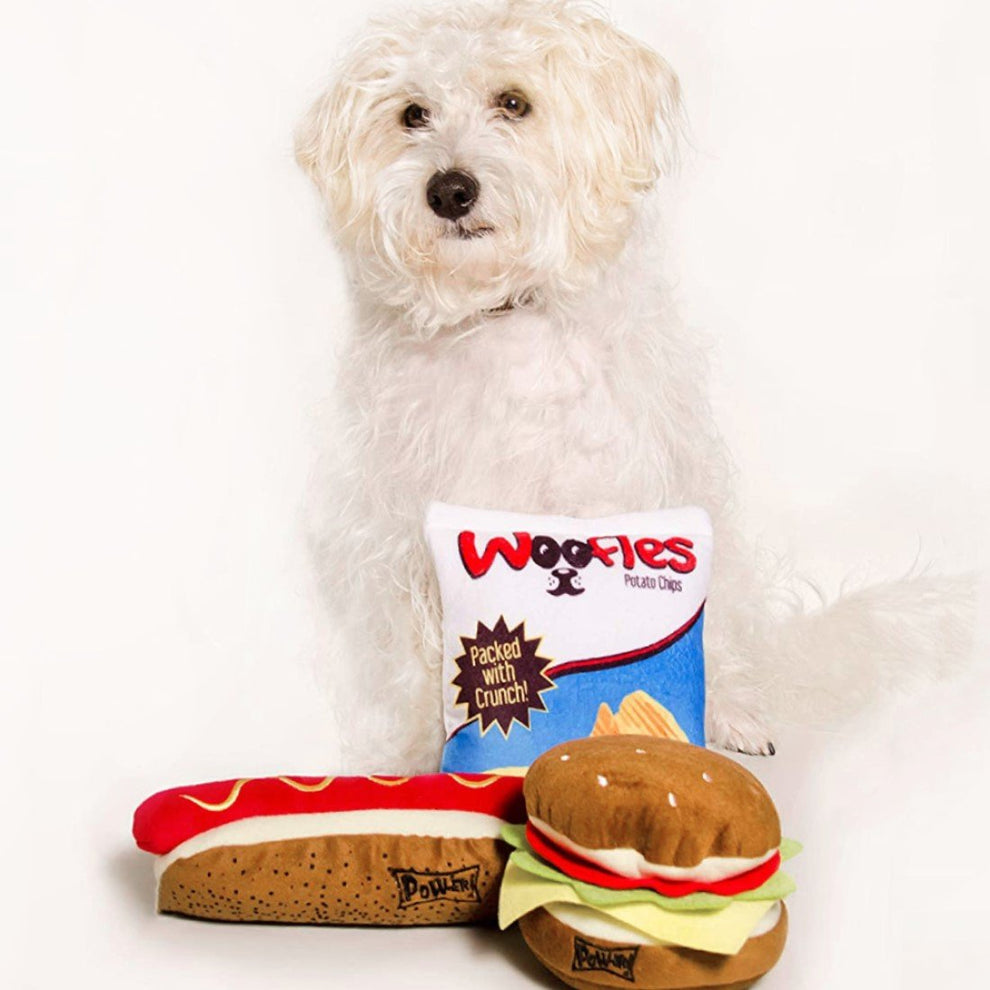 Hamburger Toy - Plush Toy - Squeaker Toy - 2 sizes – Canine Styles