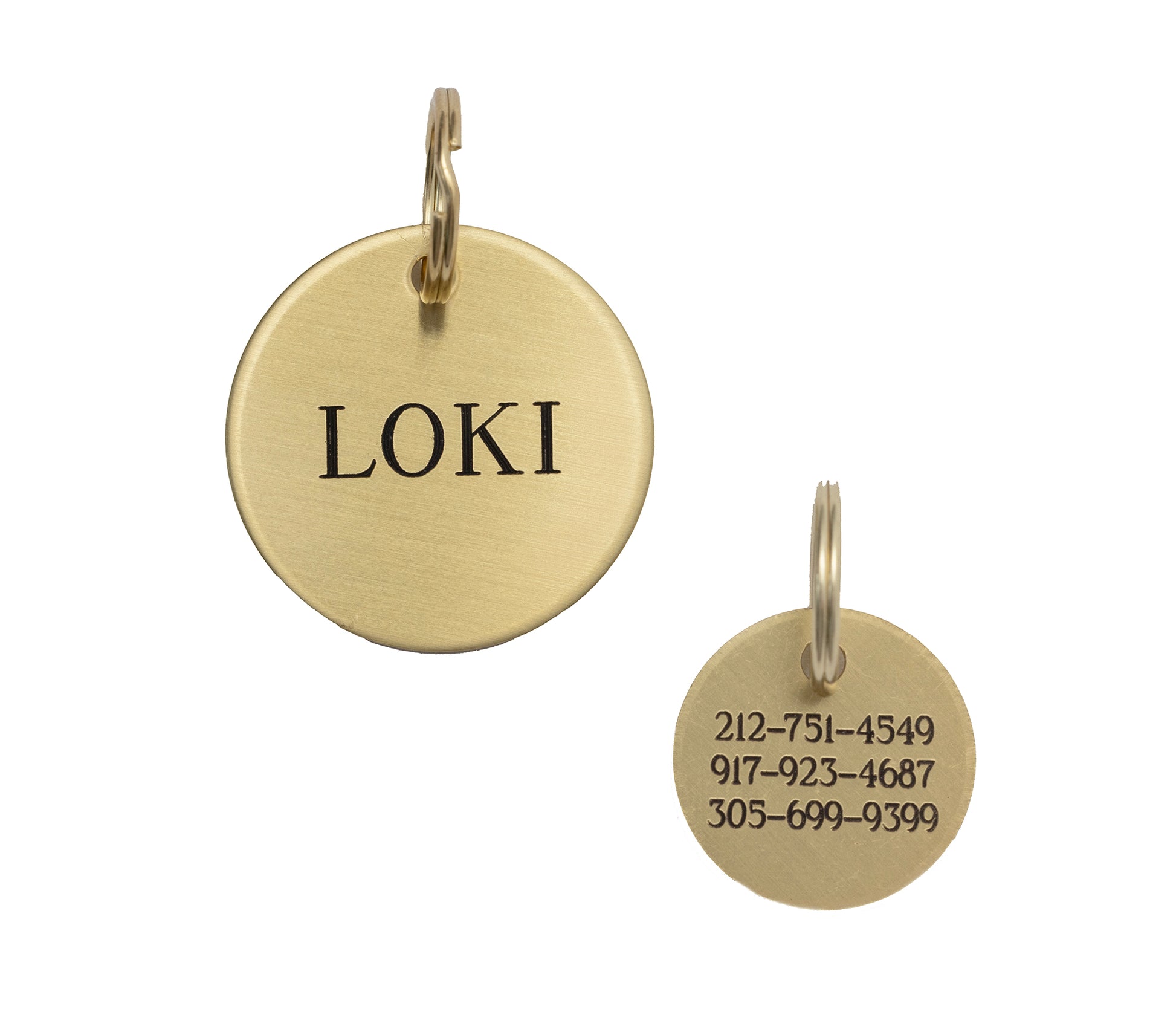 Brass - ID Tag - Round - Dog Tag – Canine Styles