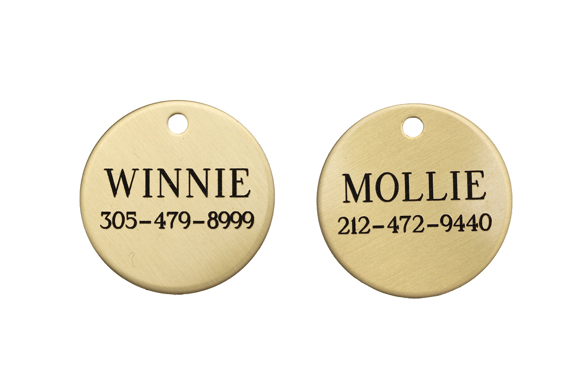 Brass - ID Tag - Round - Dog Tag – Canine Styles